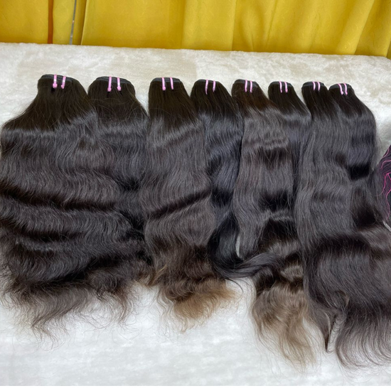 Raw Indian wavy hair Bundles From One Donor